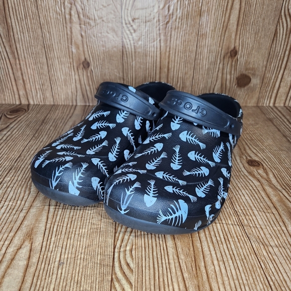CROCS | Shoes | Mens Black Skeleton Fish Bone Bistro Halloween Crocs ...
